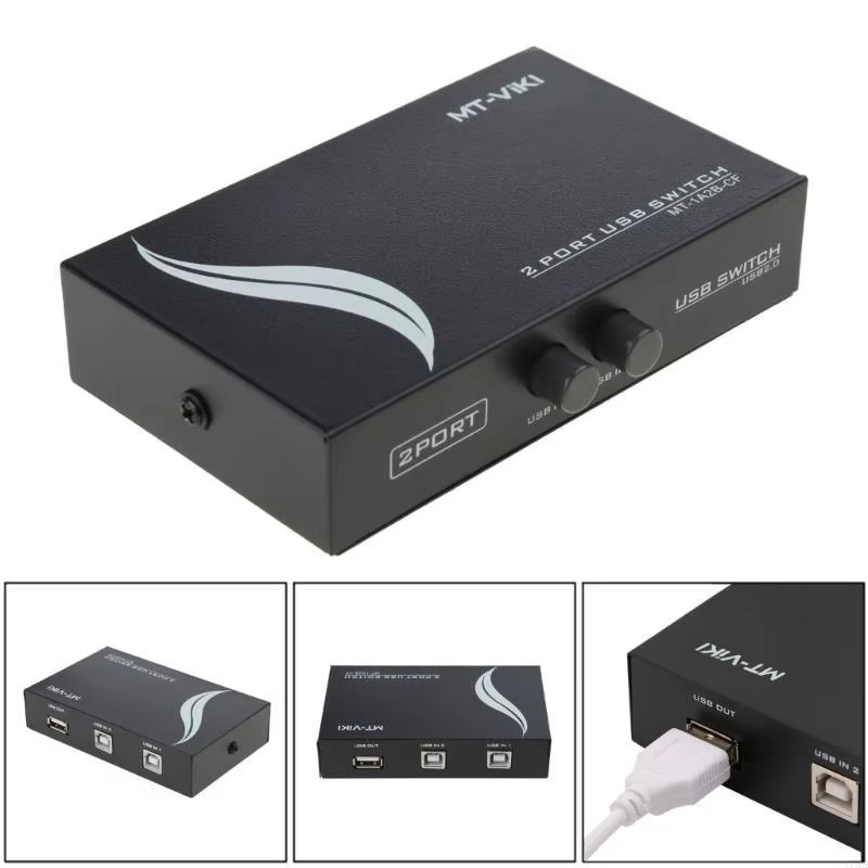 (M'sia Ready Stock) 2 Port/4 Port Push Button USB 2.0 Printer Sharing ...