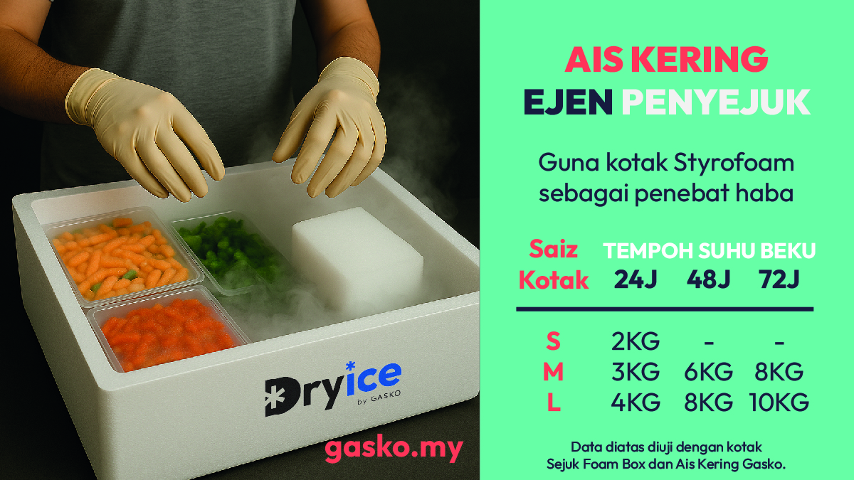Gasko Dry Ice (10KG) Courier Pack Smoke Cold Frozen WAJAH BARU | Shopee ...