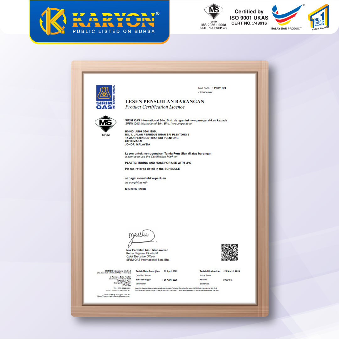 Karyon® Excellent Quality SIRIM Certified GAS Hose (25M/50M) | Shopee ...