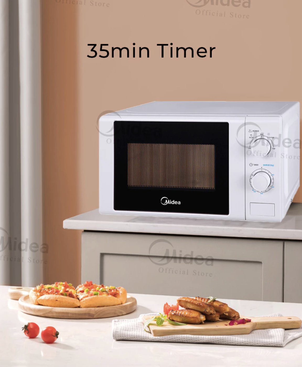 Midea MM720CGE-BK 20L Microwave Oven With Defrost Function | Shopee ...