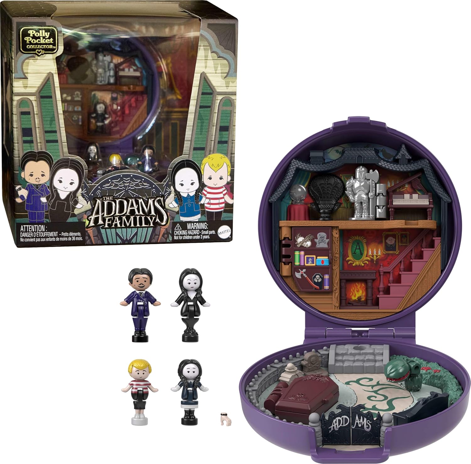 Polly Pocket Collector The Addams Family Compact, Special Edition Dolls ...