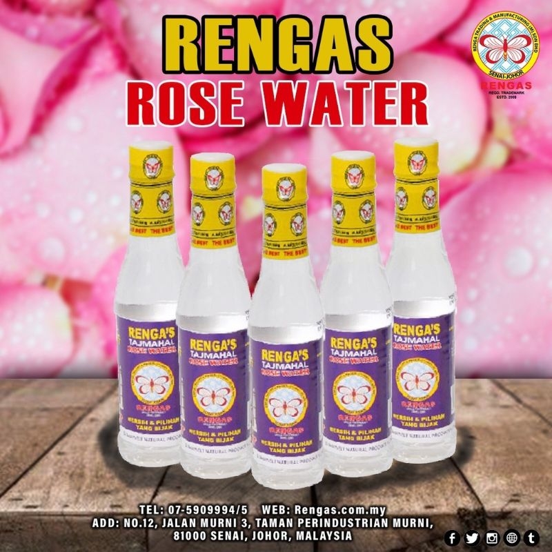 RENGAS Rose Water / Air Mawar 150ml / 300ML / 1L | Shopee Malaysia