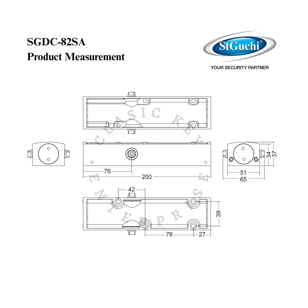 St Guchi SGDC-82SA Door Closer With Slide Arm | Shopee Malaysia