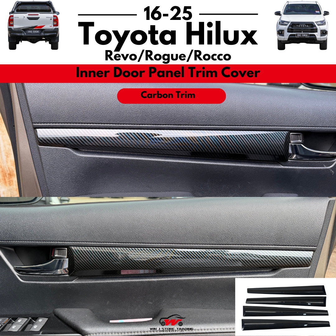 Toyota HILUX ROGUE REVO ROCCO 2016-2025 Forged Carbon Trim Inner Door ...