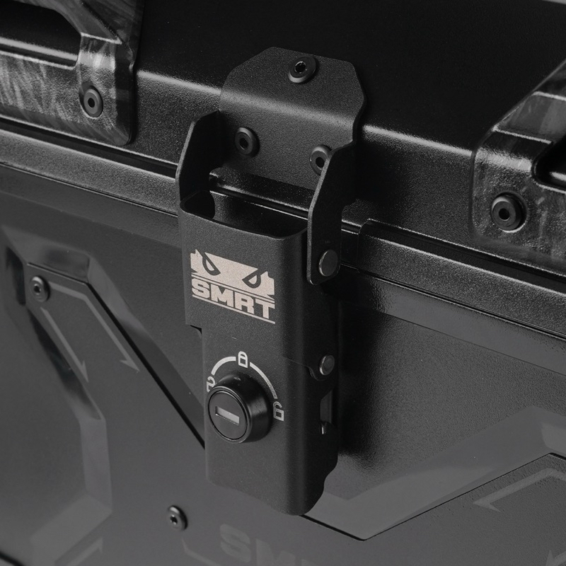 SMRT Top Box Aluminium 28L 45L Top Box Black Silver Aluminium Box ABS ...