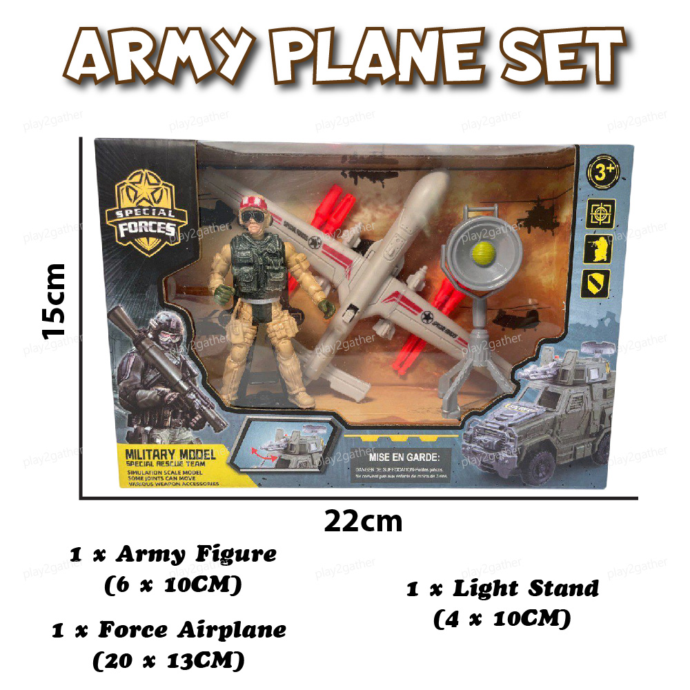Army Pretend Playset With Army Equipment Boys Military Kids Action Gift ...