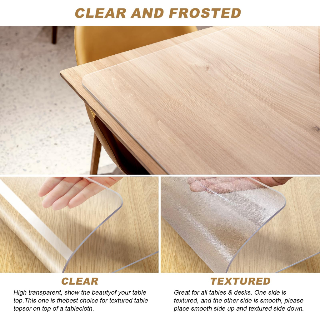 OOKAS 2.5MM/1.3MM PVC Transparent Alas Meja Table Mat Easy to Clean ...