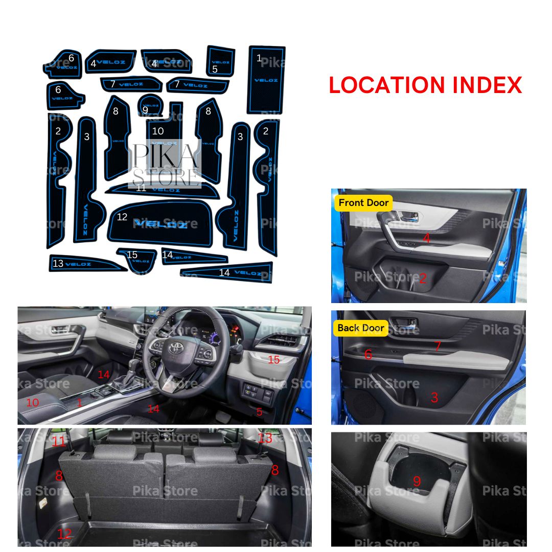Toyota Veloz Car Slot Mat 2022 - 2025 Silicone Non Slip Mat Anti Slip ...