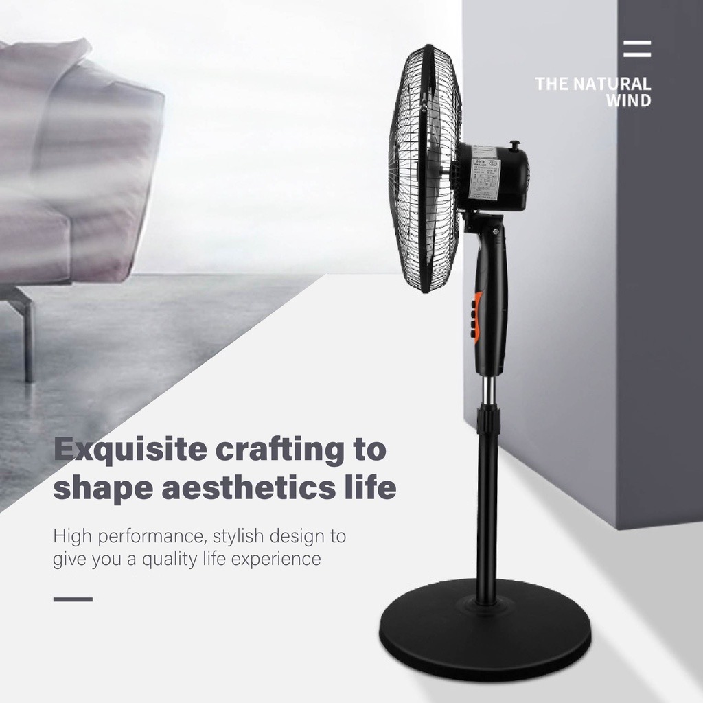 Stand Fan Kipas Berdiri Ultra Strong Floor Stand Fan 16 Inch 5 blades 3 Speed Mode Kipas Berdiri ...