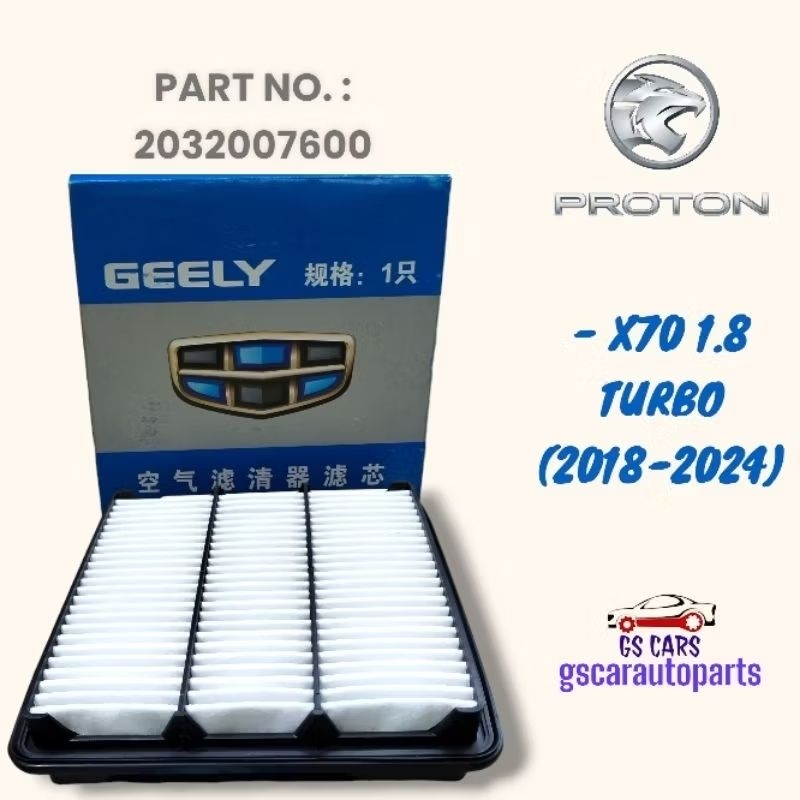 Ready stock proton engine air filter X70 1.8 turbo 2018-2024 geely ...