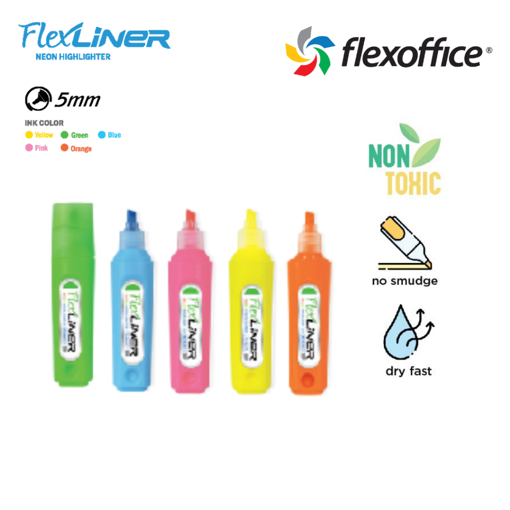 FlexOffice Flexliner Super Fluorescent Highlighter Textliner ...