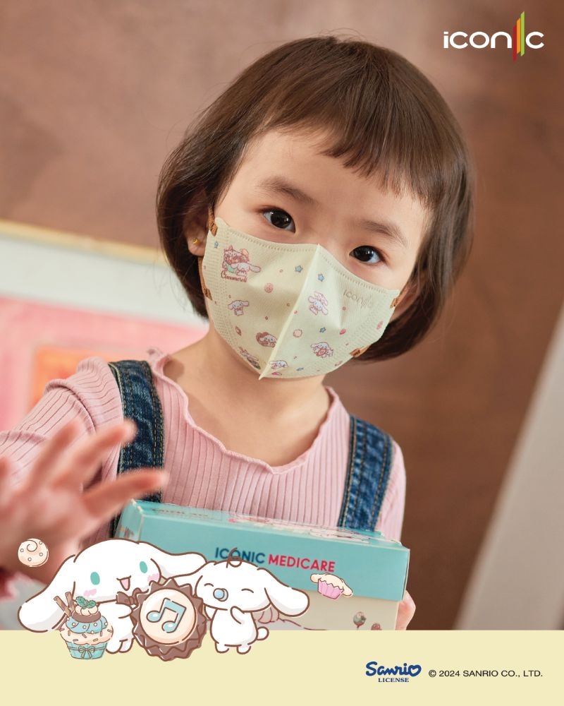 ICONIC[MINI 3D KID 3-5YRS] SANRIO CHARACTERS 4 PLY MEDICAL MASK (20PCS ...