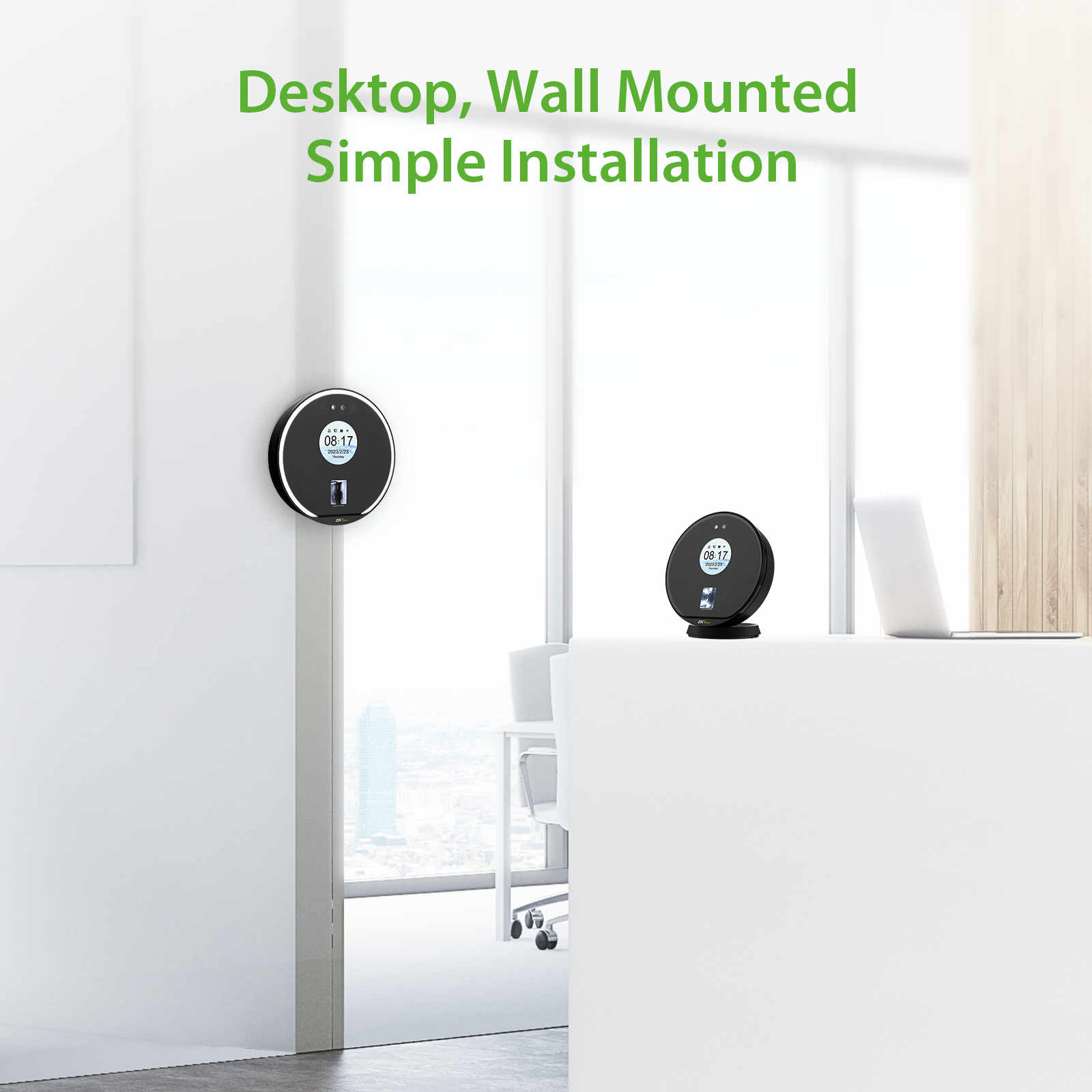 ZKTeco 3-in-1 Face Attendance Machine Biometrics Time Clock Punch Card ...
