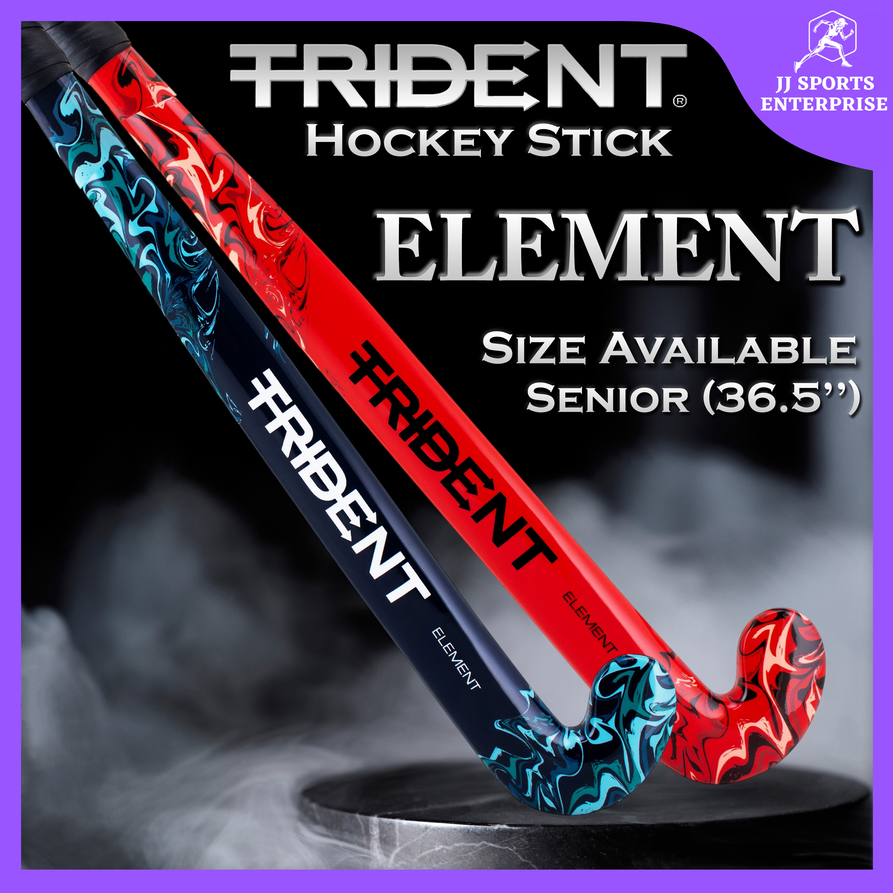 Trident Element Wood Fibreglass Outdoor Hockey Stick Training Hockey ...