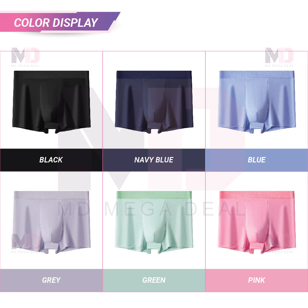 《Mega Deal》6pcs/Set Men Boxer Brief Underwear Men Boxer Lelaki Men's ...