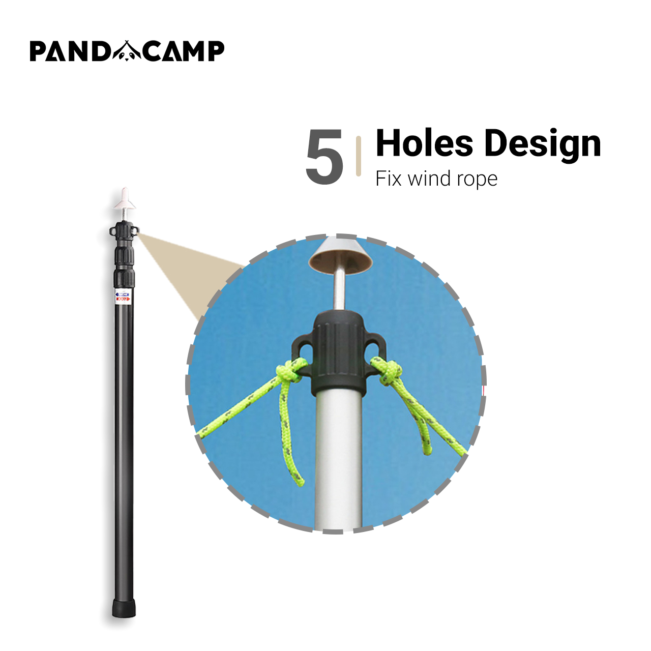 Adjustable Tarp Poles Camping Flysheet Poles Tent Tiang Khemah Boleh ...