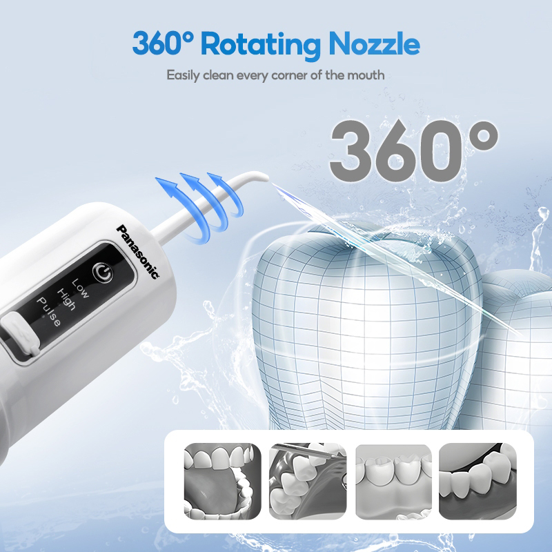 Panasonic [10-year warranty] Portable water flosser IPX7 waterproof ...