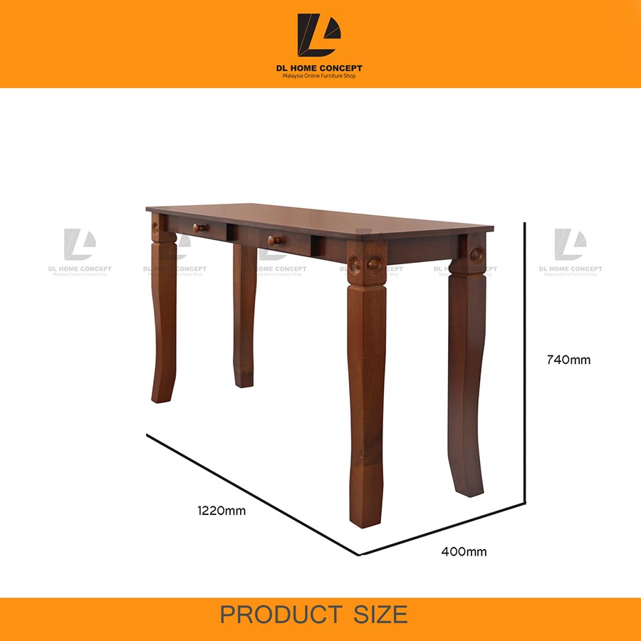 DL Home Concept Solid Wood Console Table I Water resistant I Kayu ...