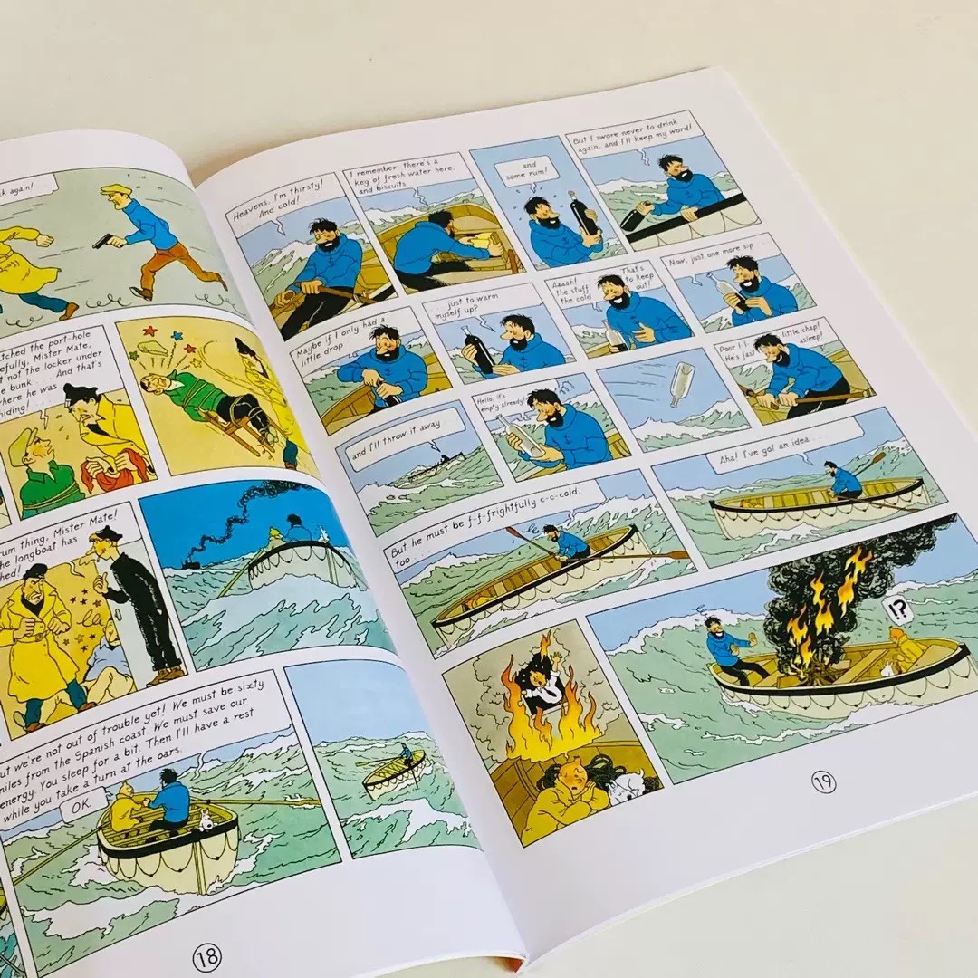 (23 Large Size Books)The Adventures of TINTIN English Comics | Shopee ...