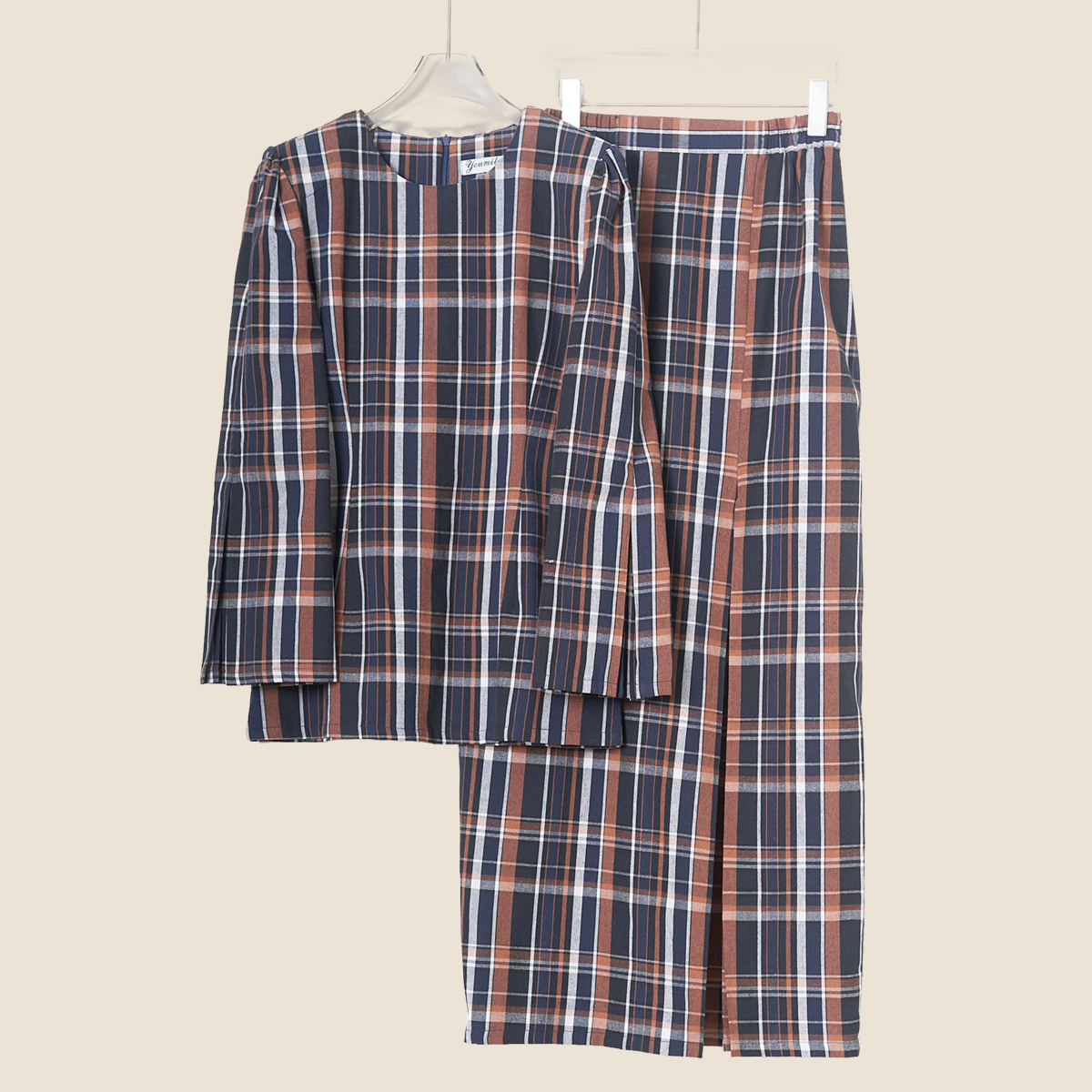 YOUMILIER Women's Baju Fashion Plaid Set baju BBML001 | Shopee Malaysia