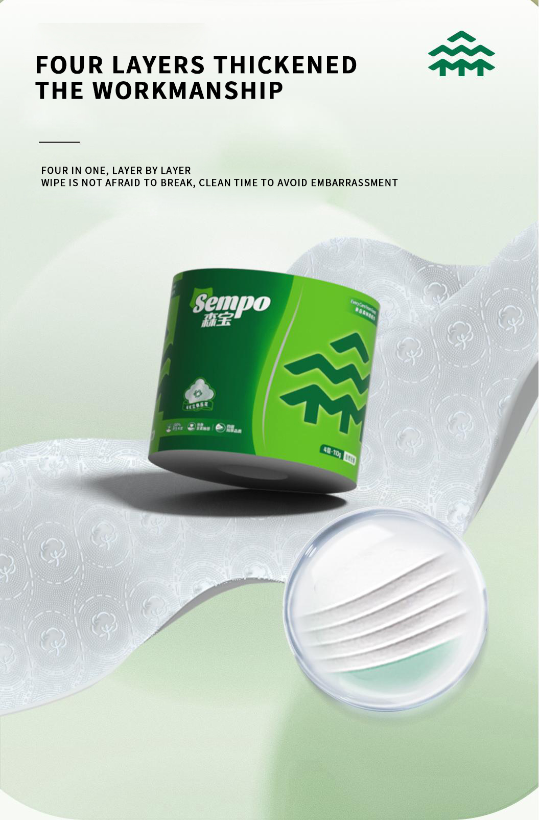 【AWI HOME】TISSUE PAPER ROLL Sempo Toilet Roll 4ply （1box=20Rolls） Can ...