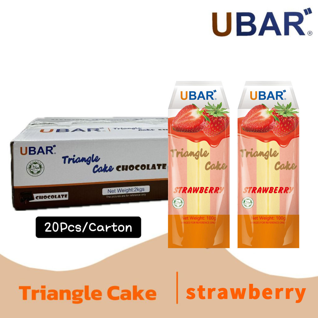 Trekma Ubar Triangle Cake Carton 100g x 20PCS Chocolate / Strawberry ...