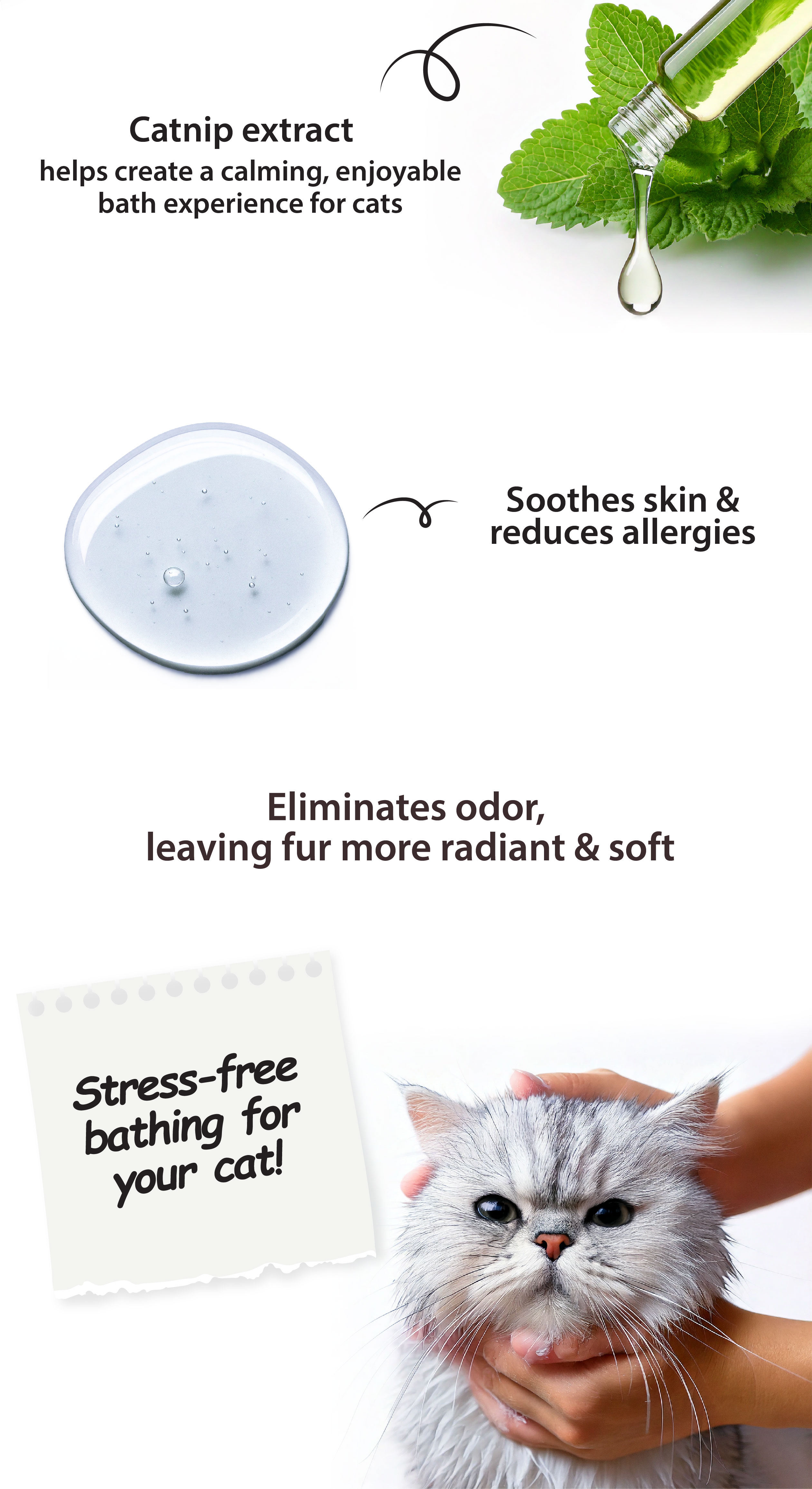 Pet Ganick | Reduce Hair Fall & Soft Fur | Fluffy Cat Shampoo (225ml ...