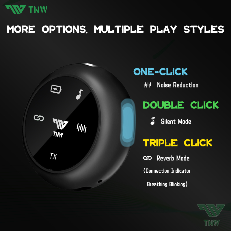TNW A36 2-In-1 Wireless Lavalier Microphone Noise Cancelling with ...