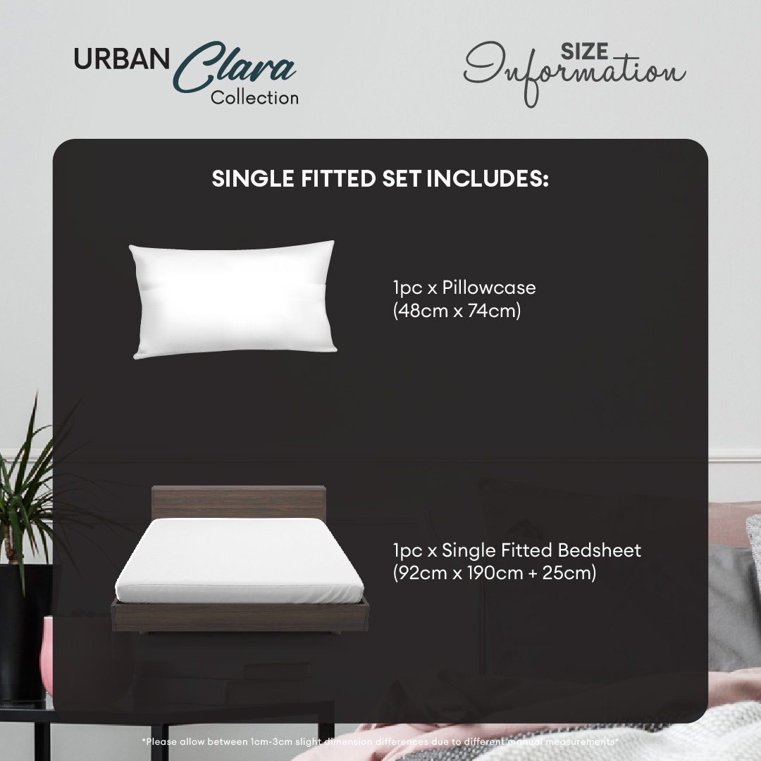 Novelle Urban Clara SINGLE Fitted Bedsheet Set (without Comforter ...