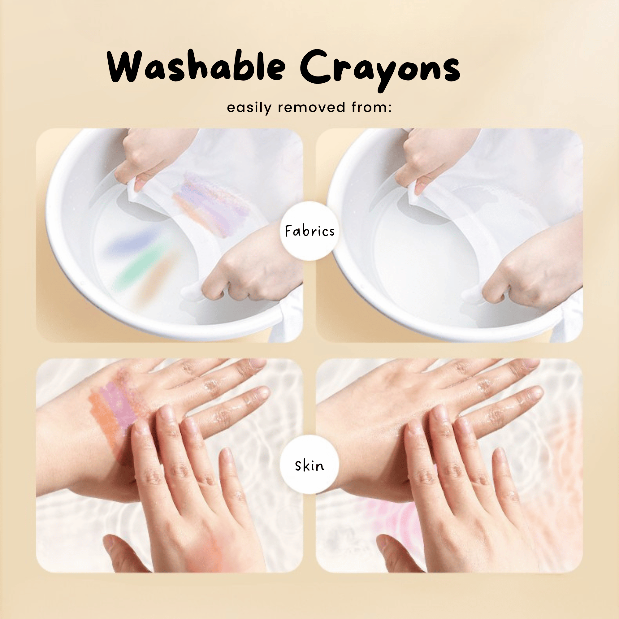 Washable Crayon For Kids Non Dirty Non Toxic Painting Colouring