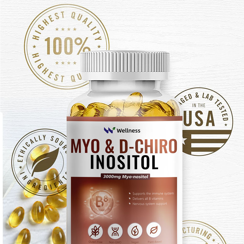 Wellness Myo-Inositol&D-Chiro Inositol Capsule with Folate Supports ...
