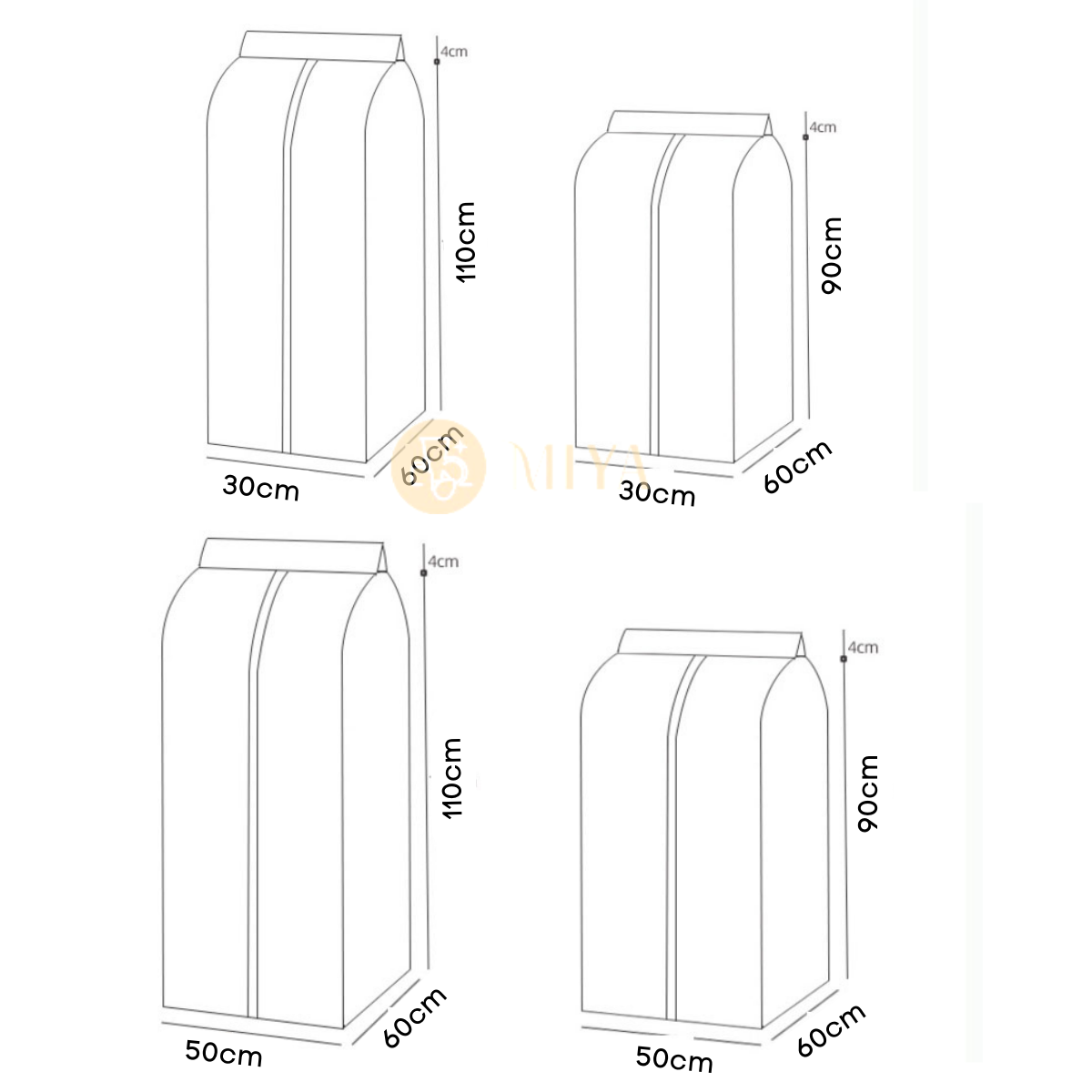 Plastik Baju Gantung Plastic Cloth Dust Cover With Zipper Cover almari ...