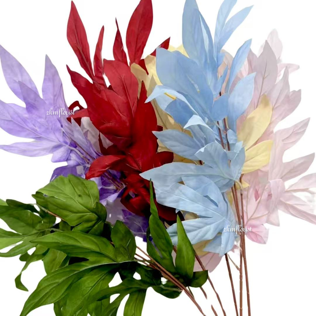 MAPLE LEAF ARTIFICIAL Silver Dollar Daun Eucalyptus Leaf Wedding ...