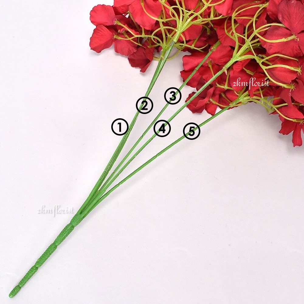 (5HEADS) BIG HYDRANGEA Artificial Fake Flower Bunga Wedding Kahwin ...
