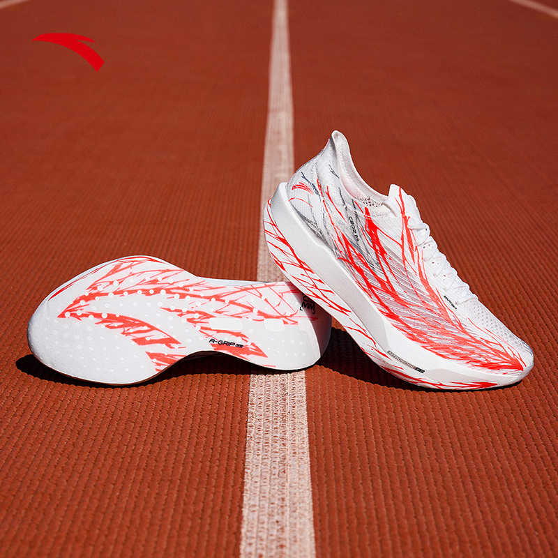 ANTA Men C202 G9 Carbon Plate Running Shoes 1125B5573-2 -White/Red ...