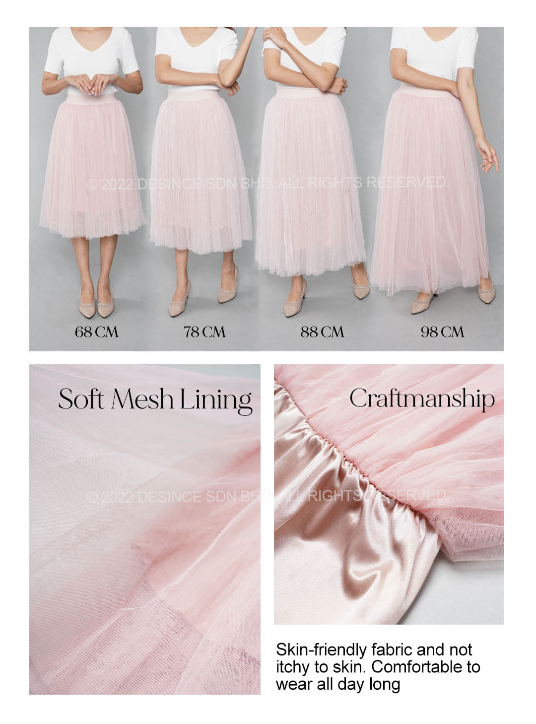 🇲🇾 DESINCE Women Skirt Tutu Princess Tulle Skirts Long Maxi 3 Layer ...