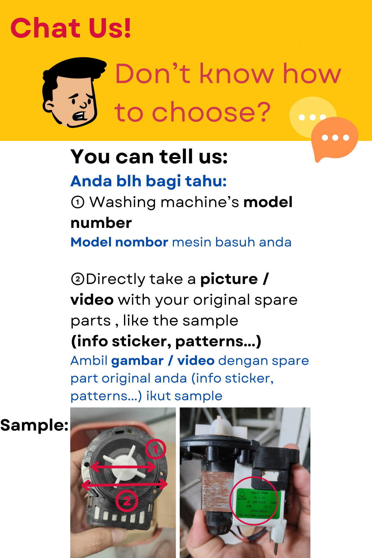 [𝐑𝐄𝐀𝐃𝐘 𝐒𝐓𝐎𝐂𝐊] PANASONIC Front Load Washing Machine Drain Pump NA-V10FX1 ...