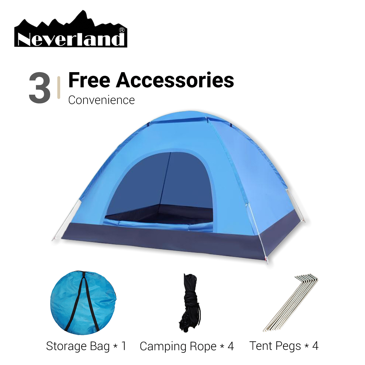 Automatic Camping Tent Waterproof Outdoor Tent Auto Pop Up Khemah ...
