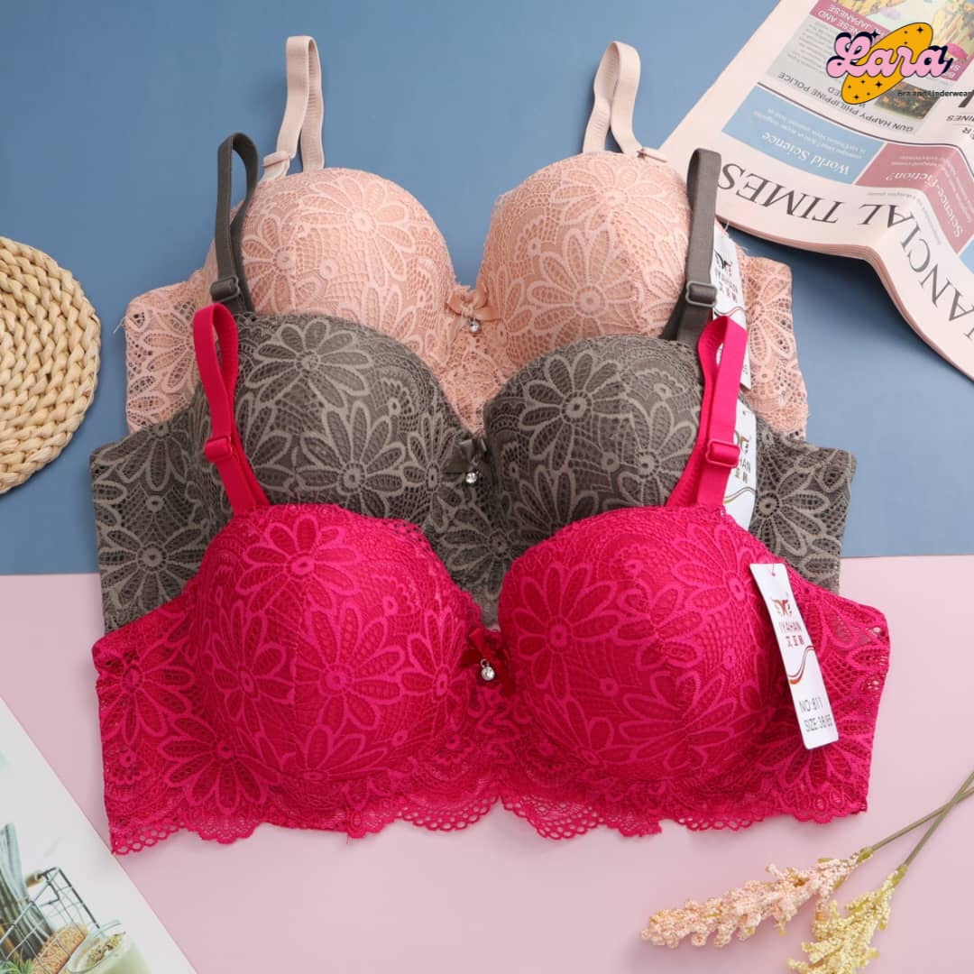 [Lara Lingerie] Bra Women Wired Lace Plus Size Push Up Baju Dalam ...