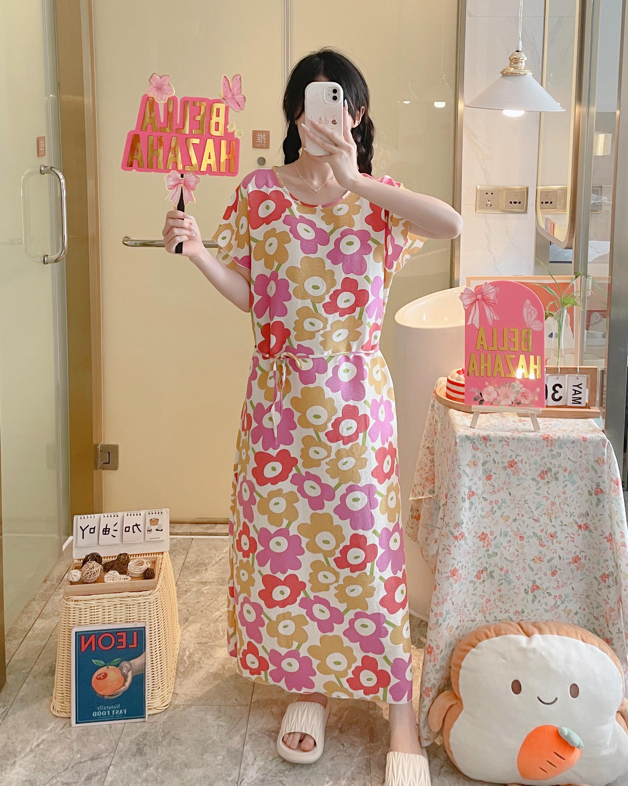 (BELLAHAZAHA)KAFTAN COTTON BUBBLE NO SLEEVE, BAJU TIDUR WANITA, BAJU ...