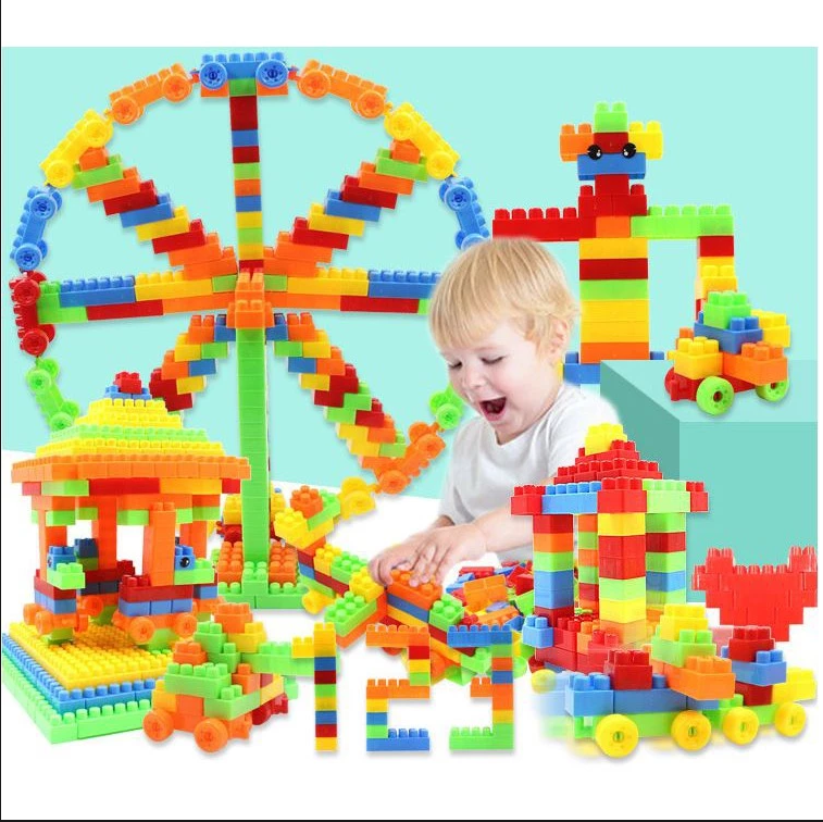 [100-416pcs] Large particle building blocks in barrels, Educational ...