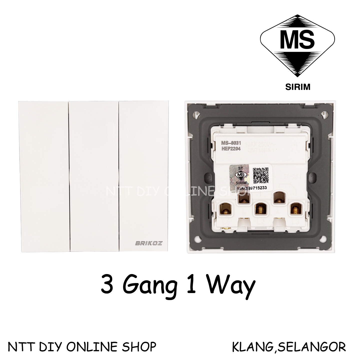 NTT DIY Brikoz Switches & Socket Outlet SIRIM Approved [ Ready Stock ...