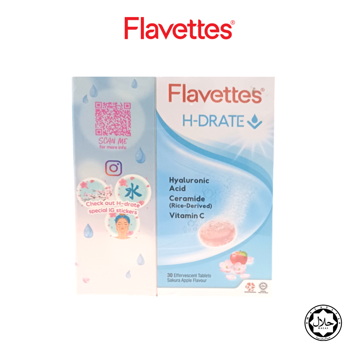 Flavettes Effervescent H-Drate 30's (FOC Knot Bag) | Shopee Malaysia
