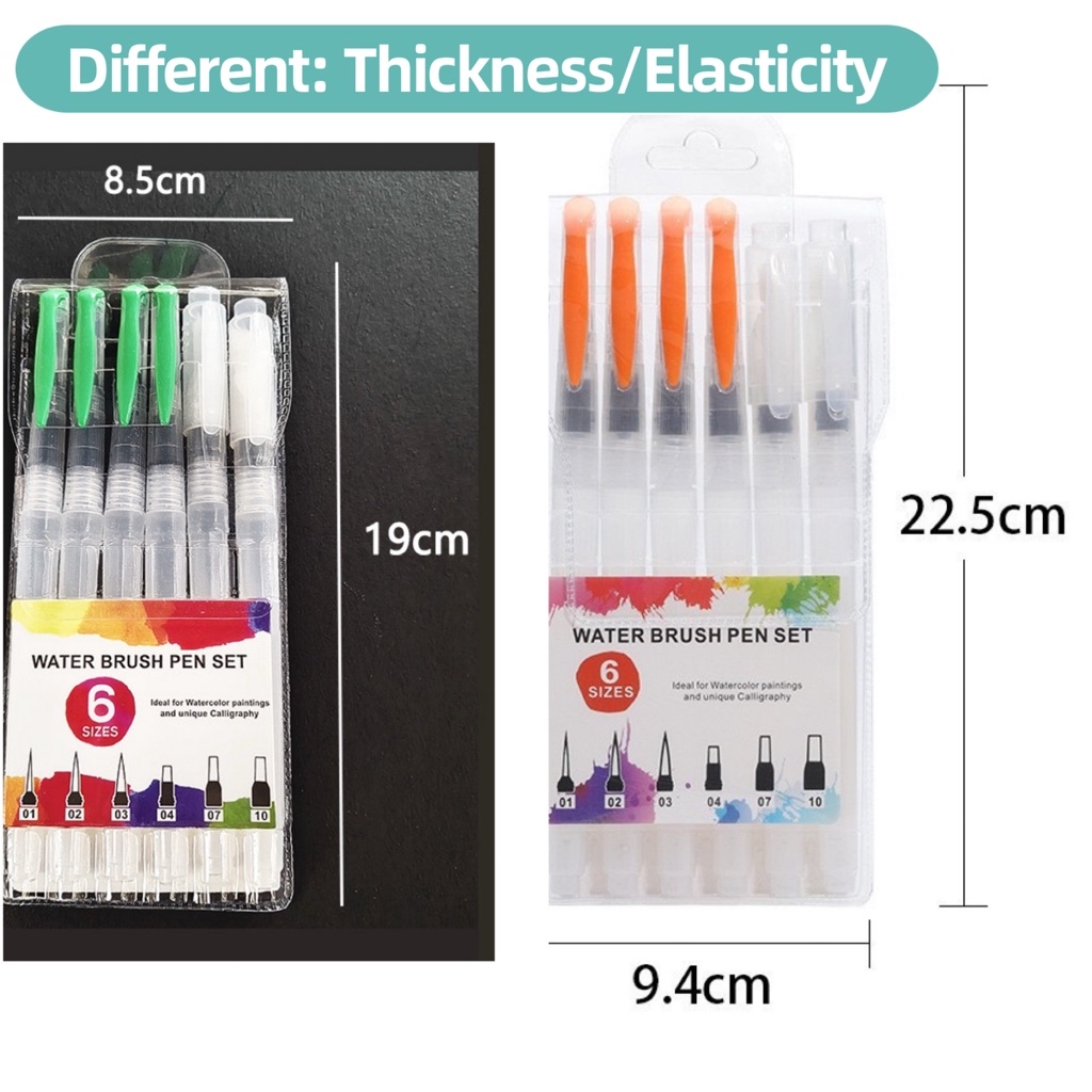 SNT Watercolor Brush (6B) Berus Warna 6pcs Paint Water Brush Soft ...