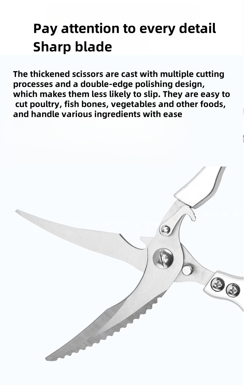 Curve Blade Bone Scissor Chicken Bone Scissor Stainless Steel Poultry ...