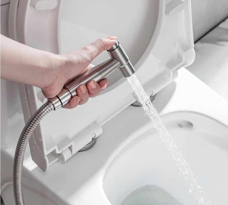 Bidet Spray Stainless Steel SUS 304 Toilet Press Type Hand Shower Spray ...