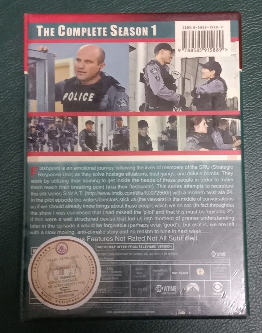 FLASHPOINT THE COMPLETE SEASON 1 DVD 5 DVD SET | Shopee Malaysia