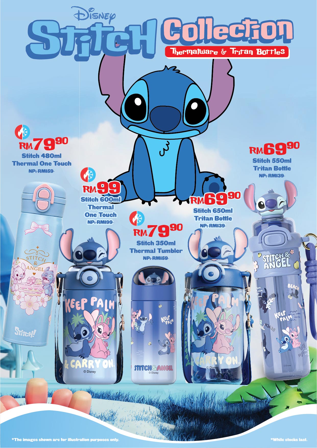 Disney Stitch Collection Thermalware & Tritan Bottles - BPA Free, Heat ...