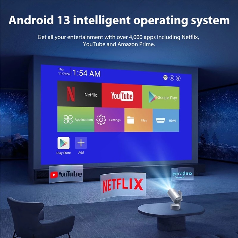 (Wireless Projector) LAB3 OnTheGo Battery Projector 4K Wireless R3 ...