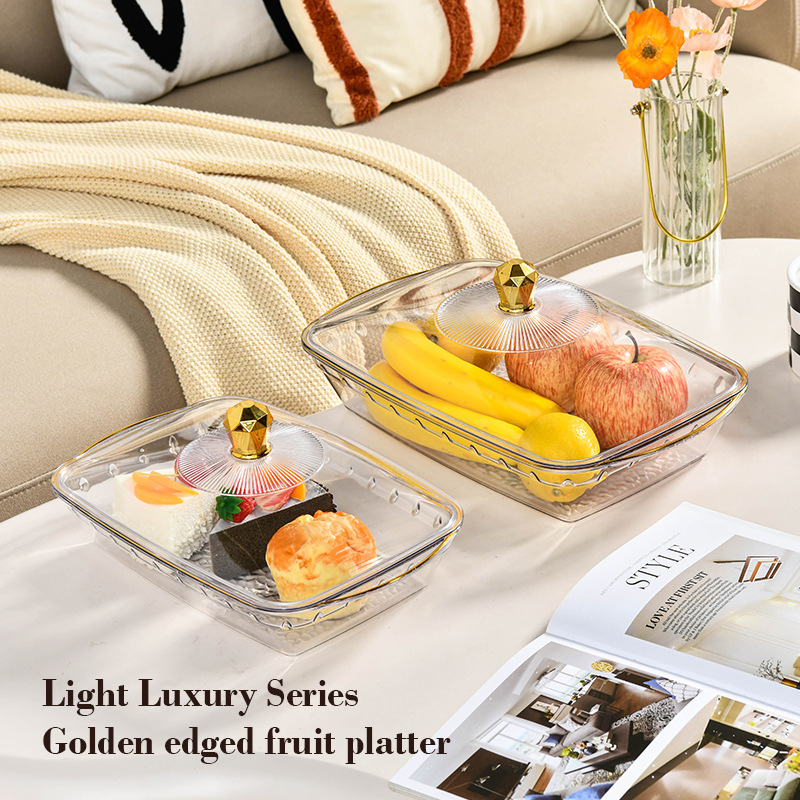 Transparent Buffet Food Tray with Cover Buffet Tray Set Dulang Hidangan ...